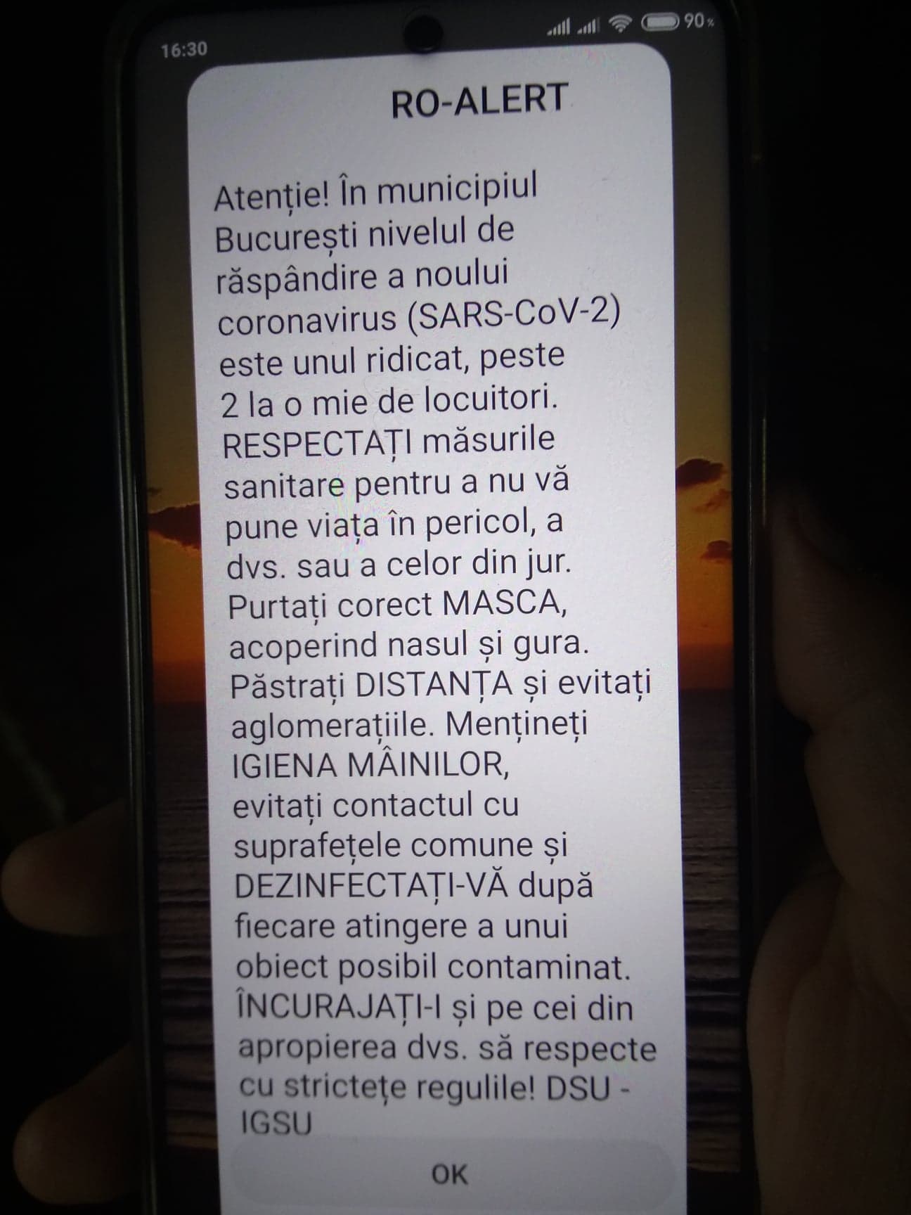 Avertizare RO-ALERT în Capitală. Mesaj privind răspândirea Covid-19. Ce ...